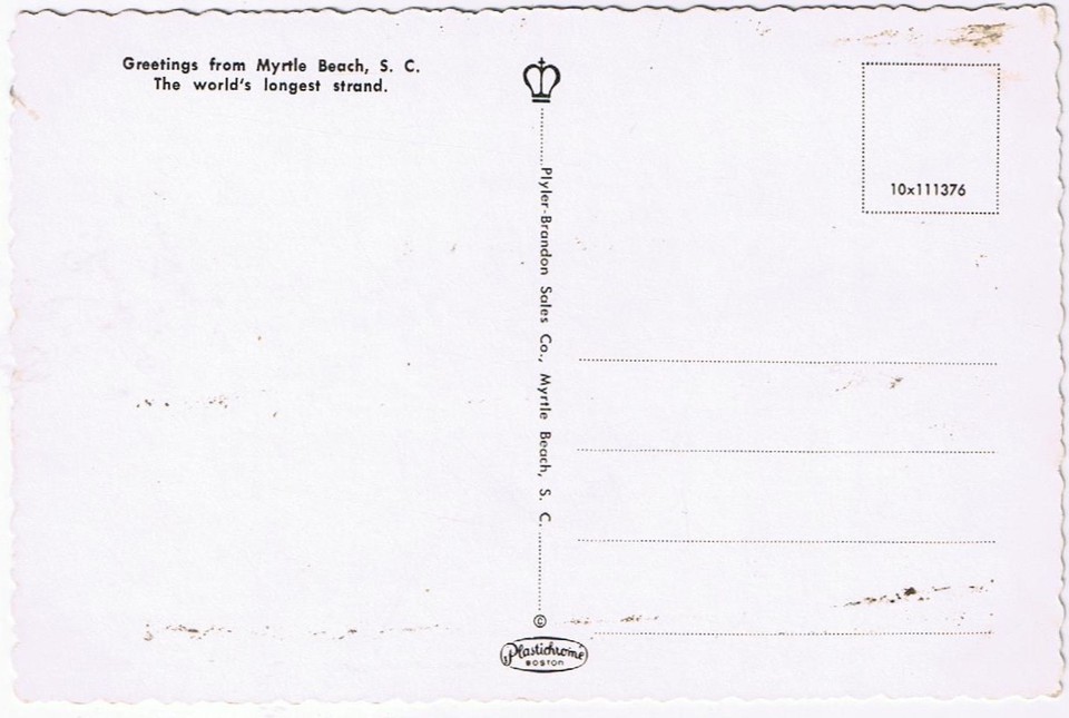 Postcard Riviera Of The South Myrtle Beach South Carolina | eBay