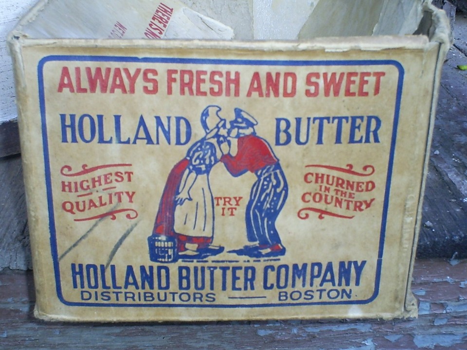 Vintage Advertising HOLLARND BUTTER CO Cardboard Box Shipping Crate | eBay