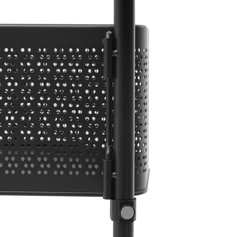 3-Tier Removable Basket Shelf Organizer Rotating Kitchen Shelf Black | eBay