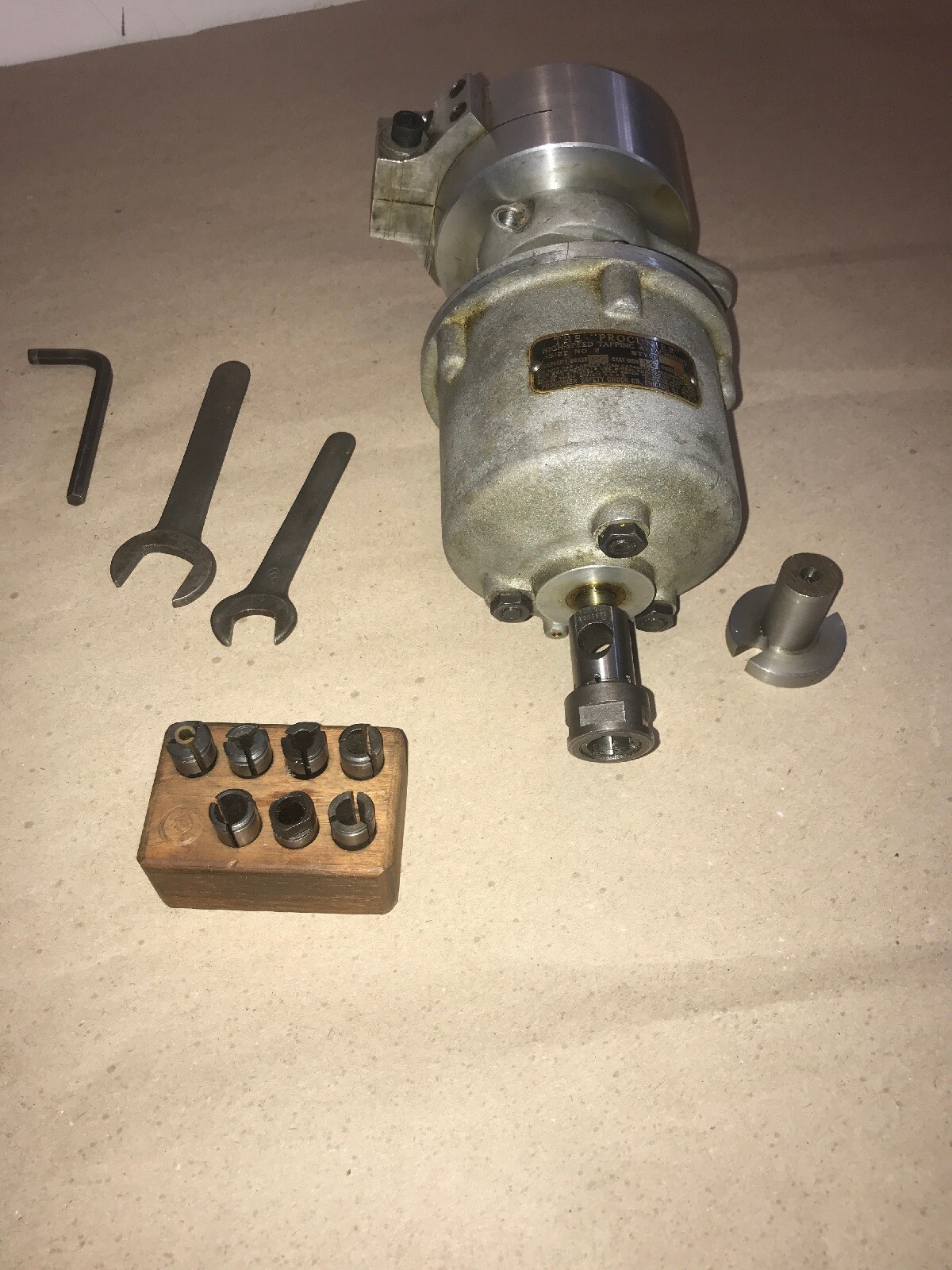 PROCUNIER #2 E HIGH SPEED TAPPING HEAD ATTACHMENT W/ COLLETS | eBay