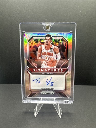 2020-21 Panini Prizm #SI-TRA Trae Young Signatures Silver Auto | eBay