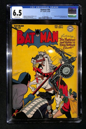 Batman #36 CGC 6.5 - Penguin Appearance DC Comics 1946 (TC) 35 King ...