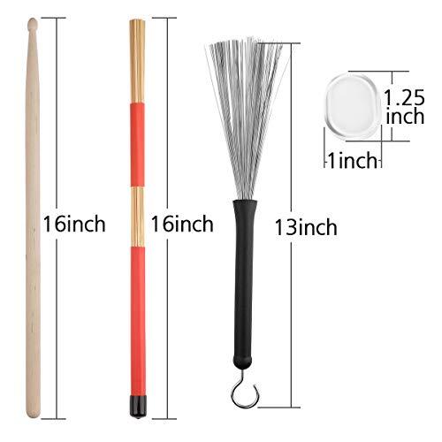 Drum Sticks Set,Eison 5A Maple Wood Drum Sticks,Drum Rods 12 pack drum ...