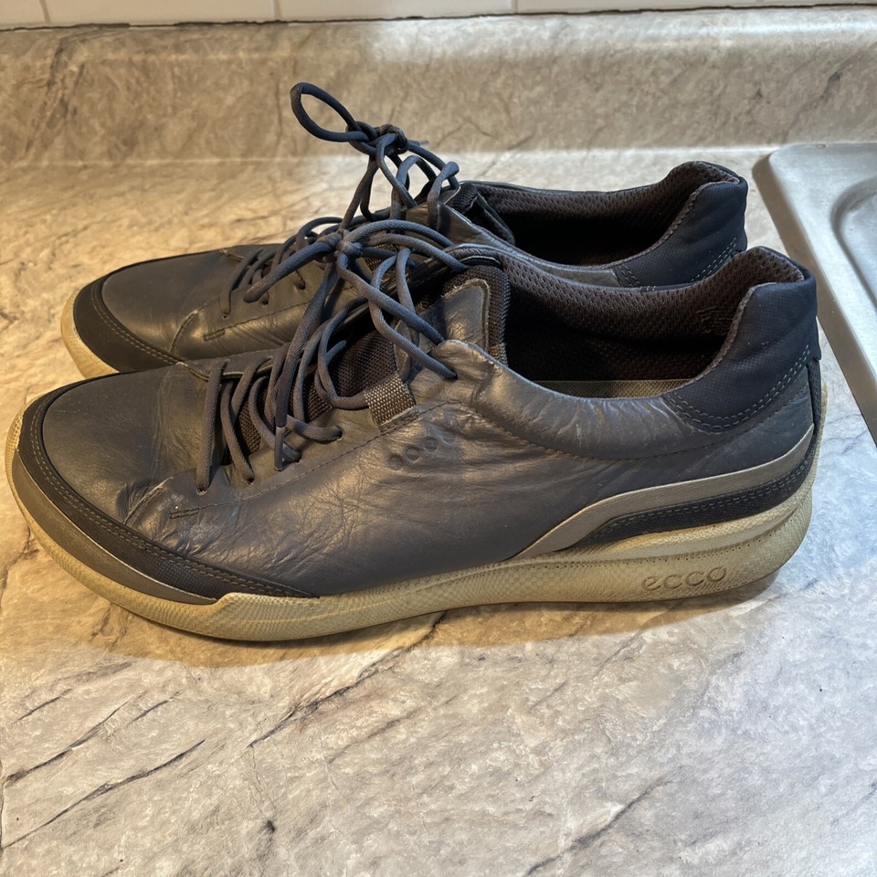 Stylish ECCO Biom Grip Sneakers Mens 46 Navy Blue Walking Hiking Lace ...