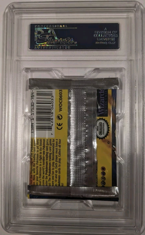 1999 Pokémon 1st Edition Base Set Booster Pack With Charizard Art PSA ...