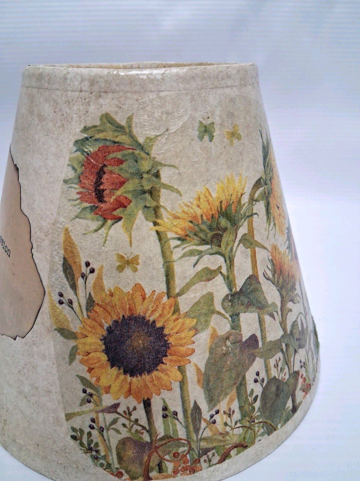 Mini Clip On Lamp Shade Decoupage Sunflower Rumi Quote 5x6" Hand ...
