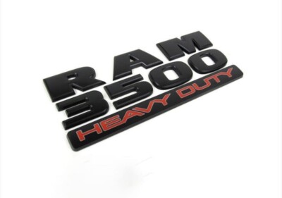 DODGE RAM 2500 HEAVY DUTY BLACK FRONT FENDER LETTERING EMBLEMS SET ...