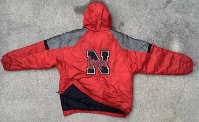 Vintage 90s Nebraska Corn Huskers Starter Pullover Jacket Red Size XL ...