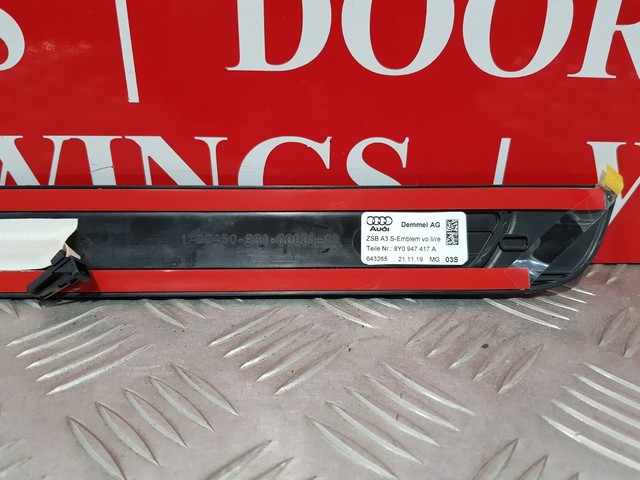 AUDI A3 scuff plate 8Y0947417A SILL S ILLUMINATED S Genuine Audi BOXED ...