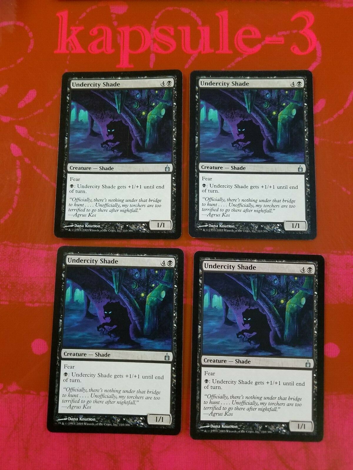 4x Undercity Shade | Ravnica City of Guilds | MTG Magic the Gathering ...