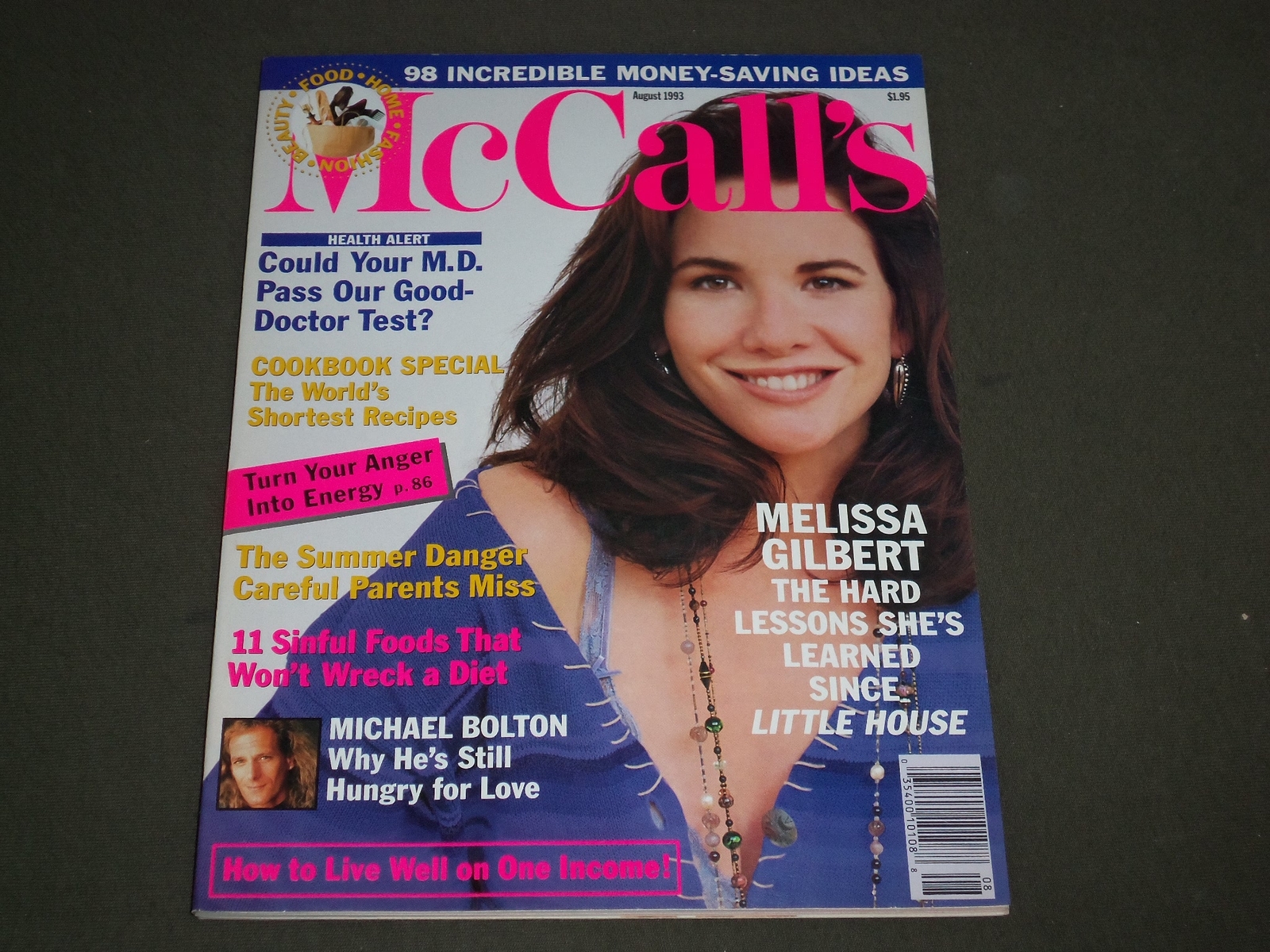 1993 AUGUST MCCALL'S MAGAZINE - MELISSA GILBERT - BEAUTIFUL FRONT COVER ...