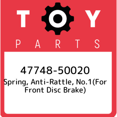 47748-50020 Toyota Spring, anti-rattle, no.1(for front disc brake ...