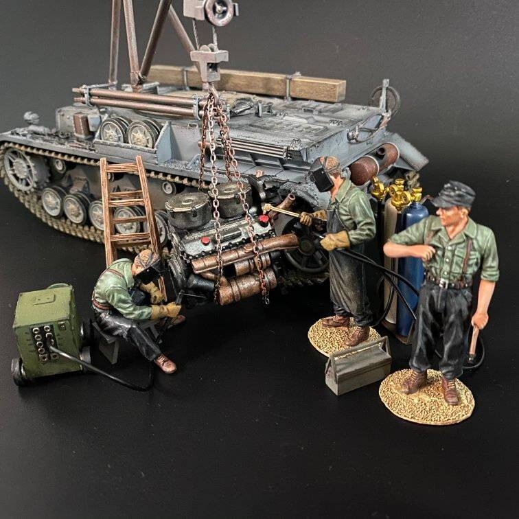 WAR PARK MINIATURES 1:30 WW2 WS039 TIGER TANK ENGINE, LADDER & TOOLBOX ...