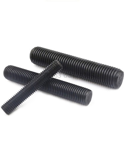 Black 10.9 Steel Threaded Rods Metric Thread Stud Bolts M12 M14 M16 M18 ...