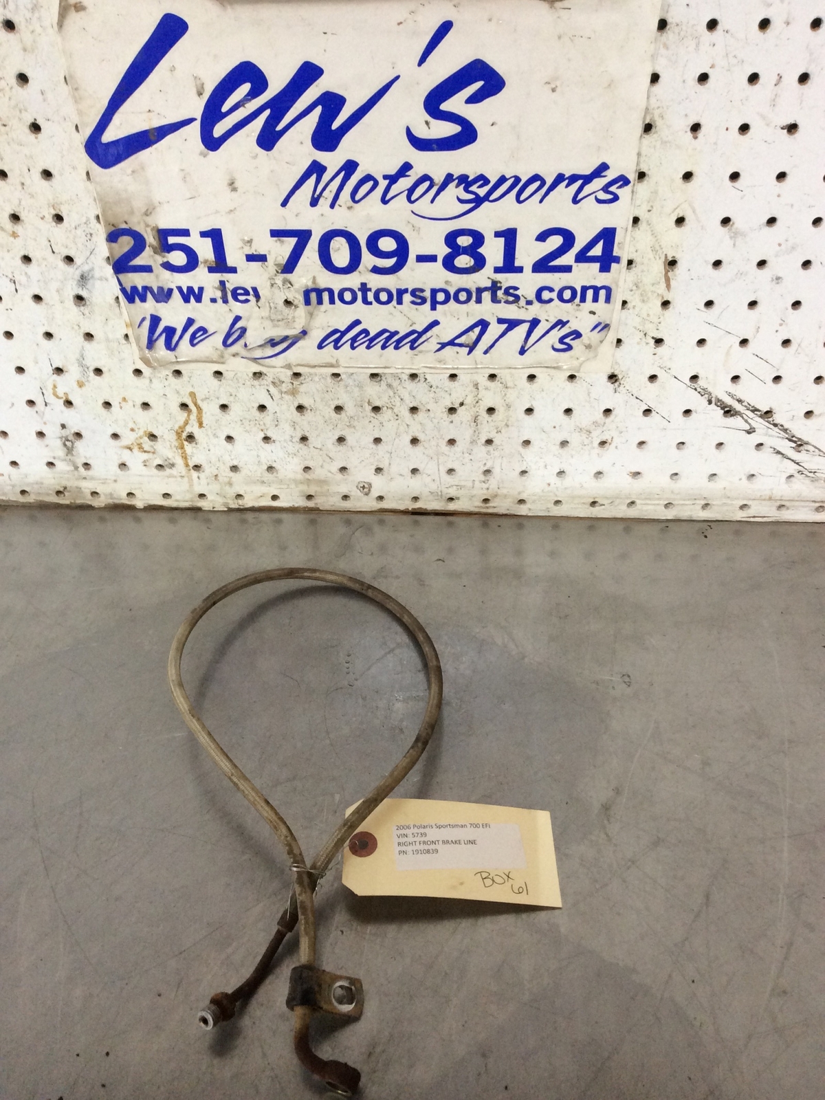 2006 POLARIS SPORTSMAN 700 EFI RF BRAKE LINE 1910839 | eBay