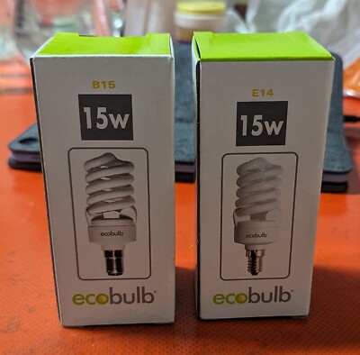 ecobulb E14 (Edison Screws) 15W 2700K Warm White Light - NEW | eBay ...
