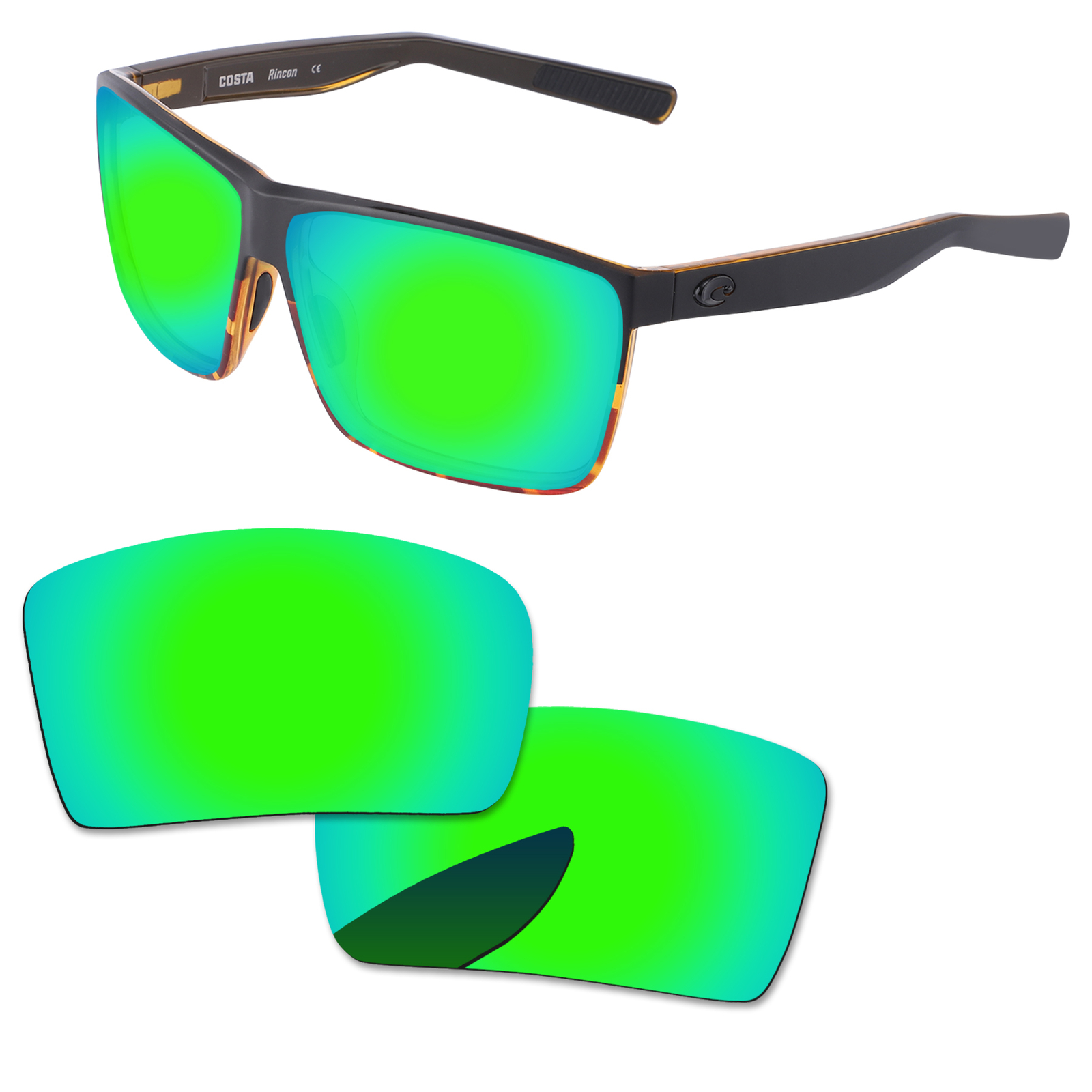 PapaViva Polarized Replacement Lenses For-Costa Del Mar Rincon Frame ...