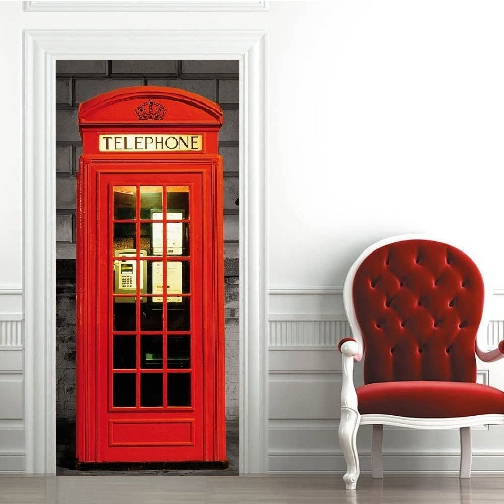 PVC Door Sticker Decal self-Adhesive Door Wraps Murals Living Room | eBay