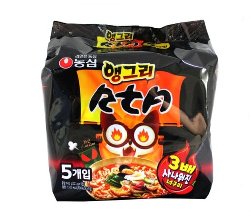 Korean Hot Spicy Instant Noodle NONGSHIM ANGRY NEOGURI RTA Ramen 5pack ...