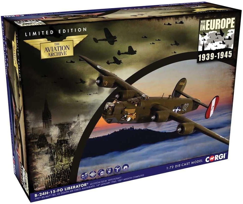 Corgi AA34019 - Consolidated B-24H-15-FO Liberator 1945 Plane 1:72 ...