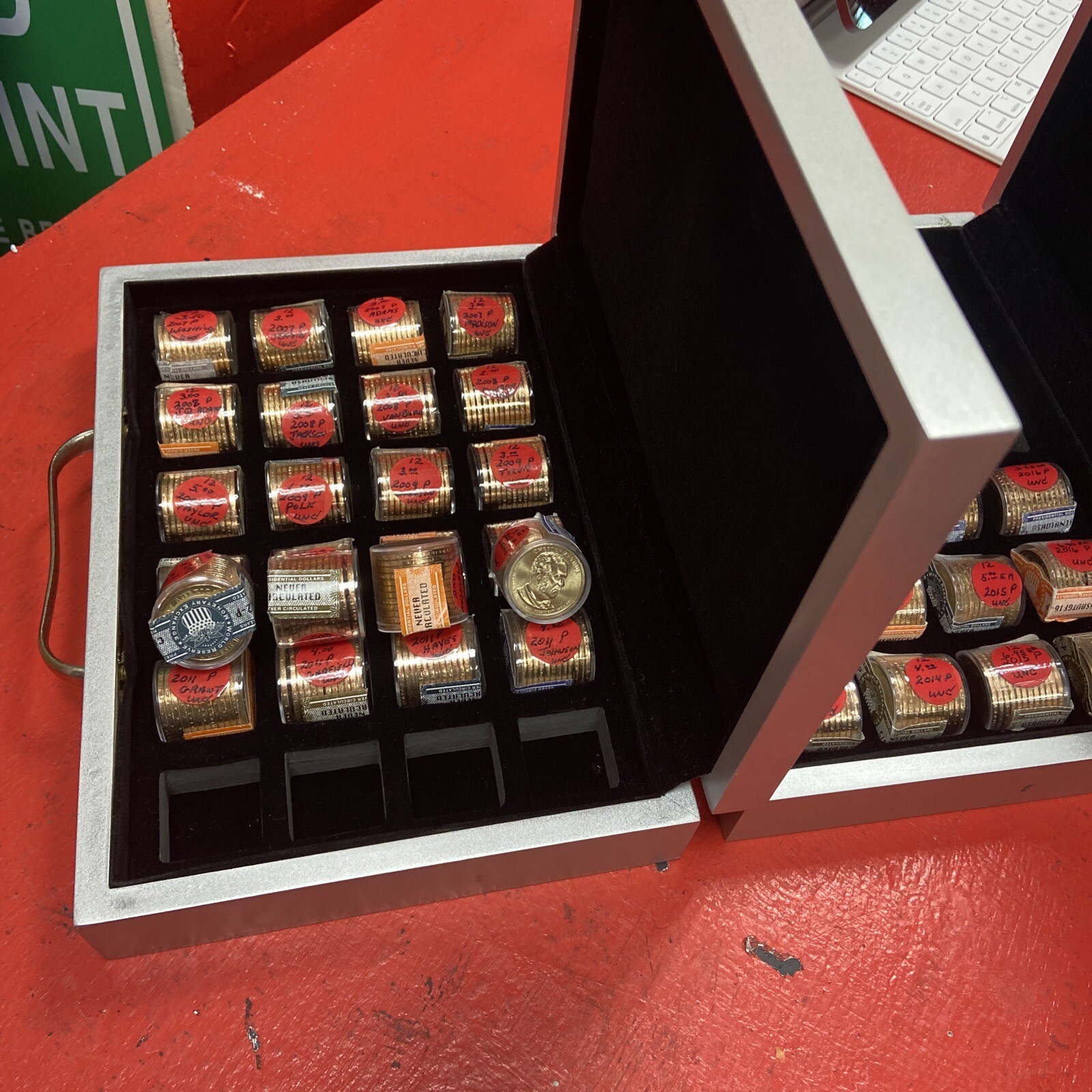 Lot of 39 Different Presidential Dollar Coin rolls(12 in each ...
