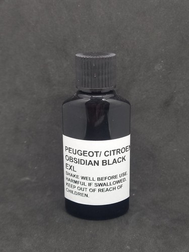 PEUGEOT/ CITROËN OBSIDIAN BLACK EXL 30ML PAINT TOUCH UP BOTTLE WITH ...