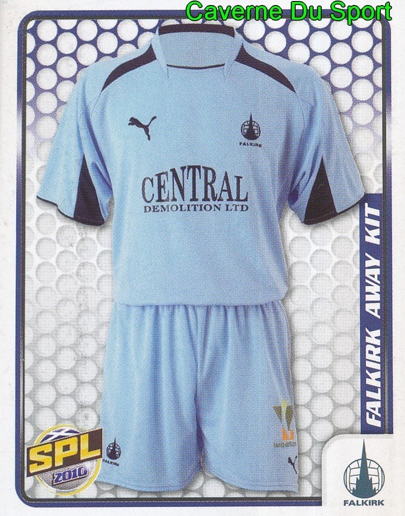 128 AWAY KIT SCOTLAND FALKIRK.FC STICKER SCOTTISH PREMIER LEAGUE 2010 ...