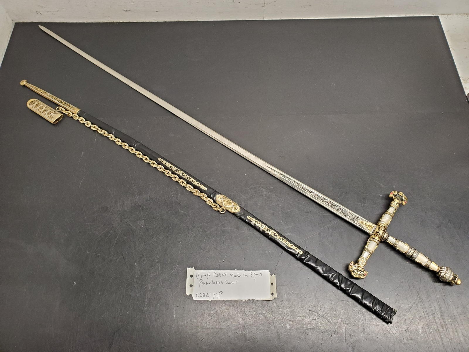 VTG ROBERT SWORD SPAIN ORNATE FRATERNAL RAPIER FANCY SCABBARD SHEATH ...