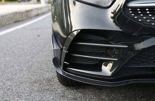 For Benz A-Class ABS Carbon Fiber Front Bumper Lip Spoiler Splitter ...