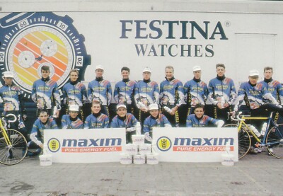 CICLISMO TEAM FESTINA - EQUIPE CICLISTE PROFESSIONELLE 1995 - CARTOLINA ...