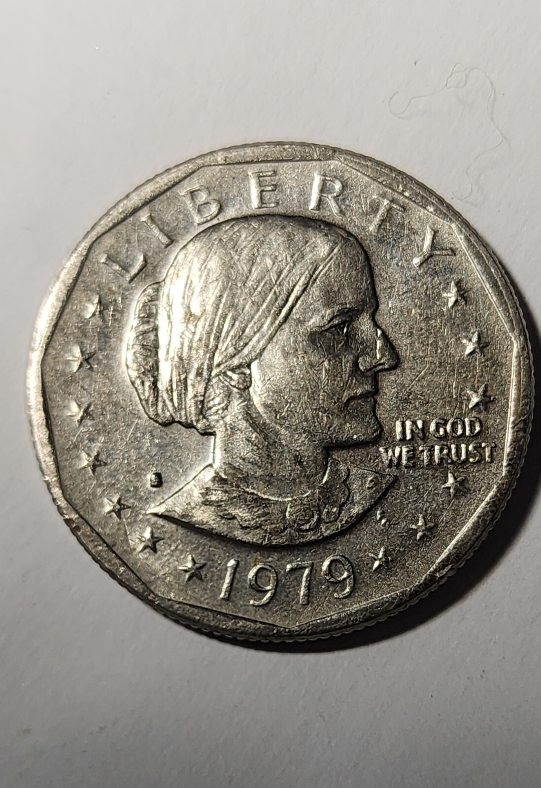 1979-S Mint Mark Over D MINT MARK Susan B. Anthony Dollar And Scars On ...