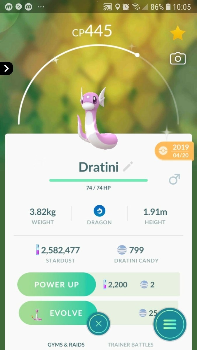Shiny Dratini Evolution Chart