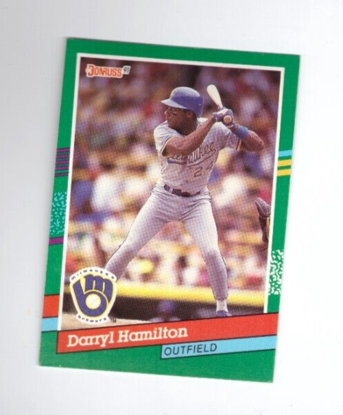 1991 Donruss baseball card #517 Darryl Hamilton Brewers | eBay