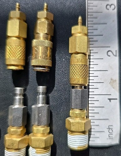 4 Rectus Type 20 Mini Quick Connectors With 3/8" Nipples & 1/4" Nipples ...