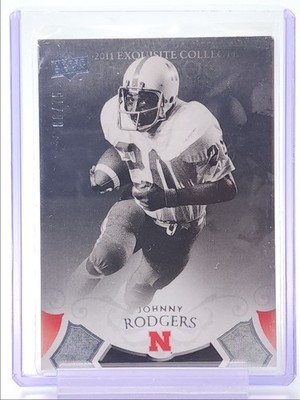 JOHNNY RODGERS 2011 UPPER DECK EXQUISITE FOOTBALL SILVER /99 Q0333 | eBay