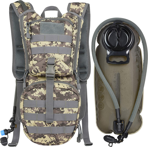 Tactical Molle Hydration Pack Backpack with 3L TPU Water Bladder ...