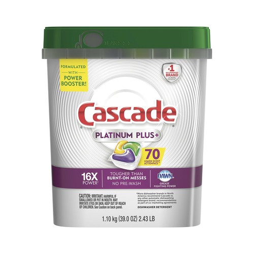 Cascade Dishwasher Detergent Pods Lemon Scent Actionpacs No Pre-Wash ...