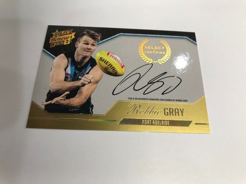 2015 SELECT AFL HONOURS S2 CERTIFIED SIGNATURE CARD SCS16 ROBBIE GRAY ...