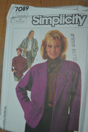 Simplicity 7089 Misses Lined Jacket Pattern - Size 10/12/14 Uncut | eBay