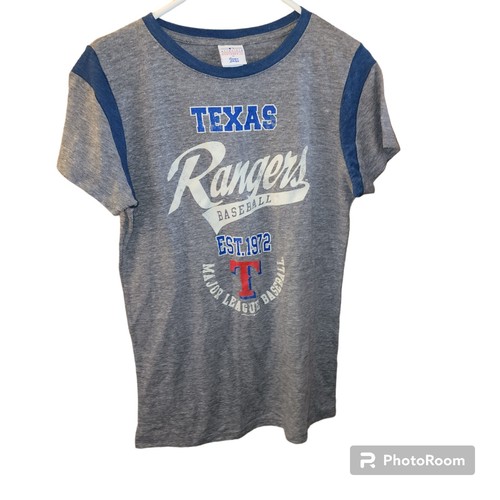 MLB Genuine Merchandise Sz L Texas Rangers Men's Gray T-Shirt | eBay