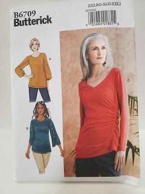 Butterick B6709 Size L-XXL Close Fitting Top Uncut 2019 | eBay
