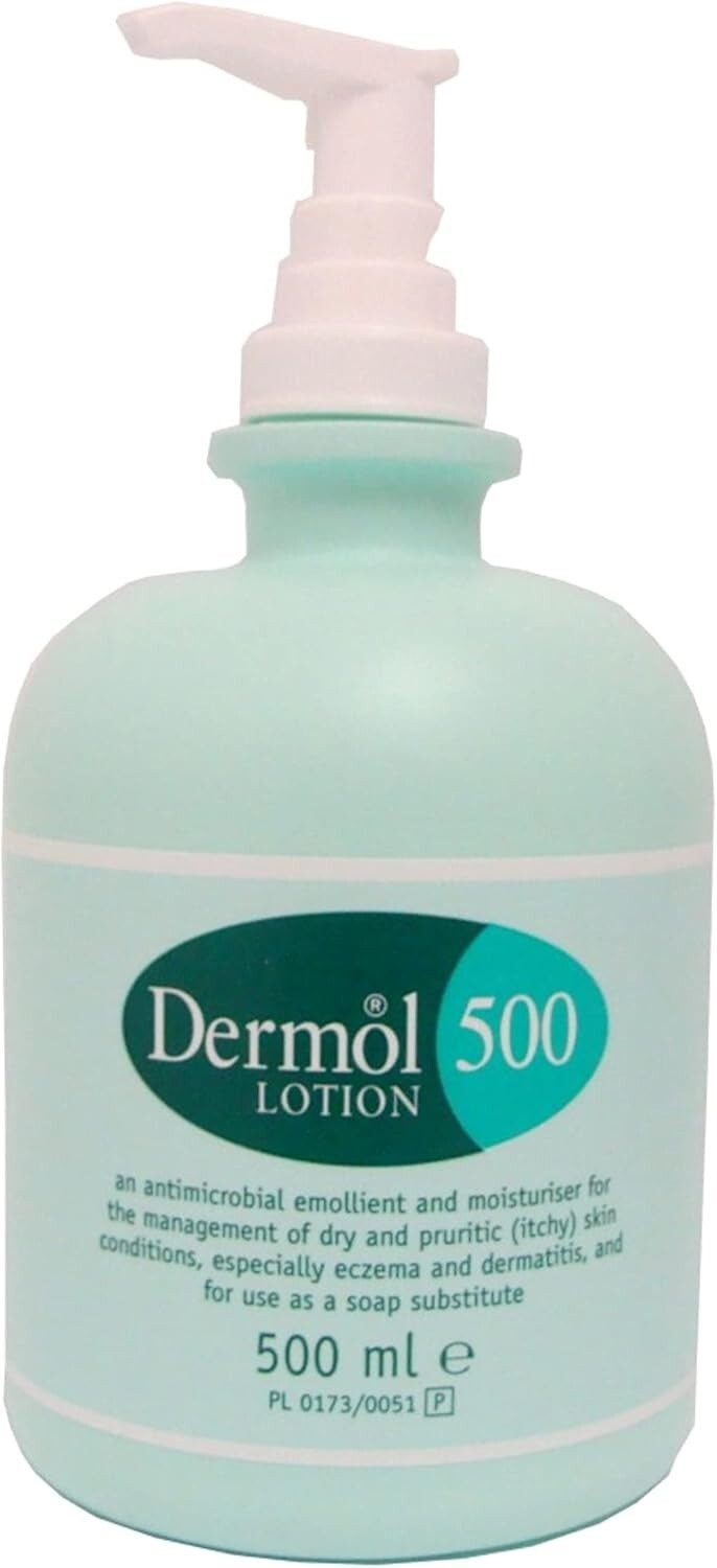 Dermol 500 Lotion - Moisturiser, Soap Substitute, Emollient - 500ml x 3 ...