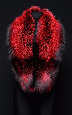 Royal Saga Furs Red Silver Fox Real Fur Shoulder Wrap Stole Scarf Boa ...