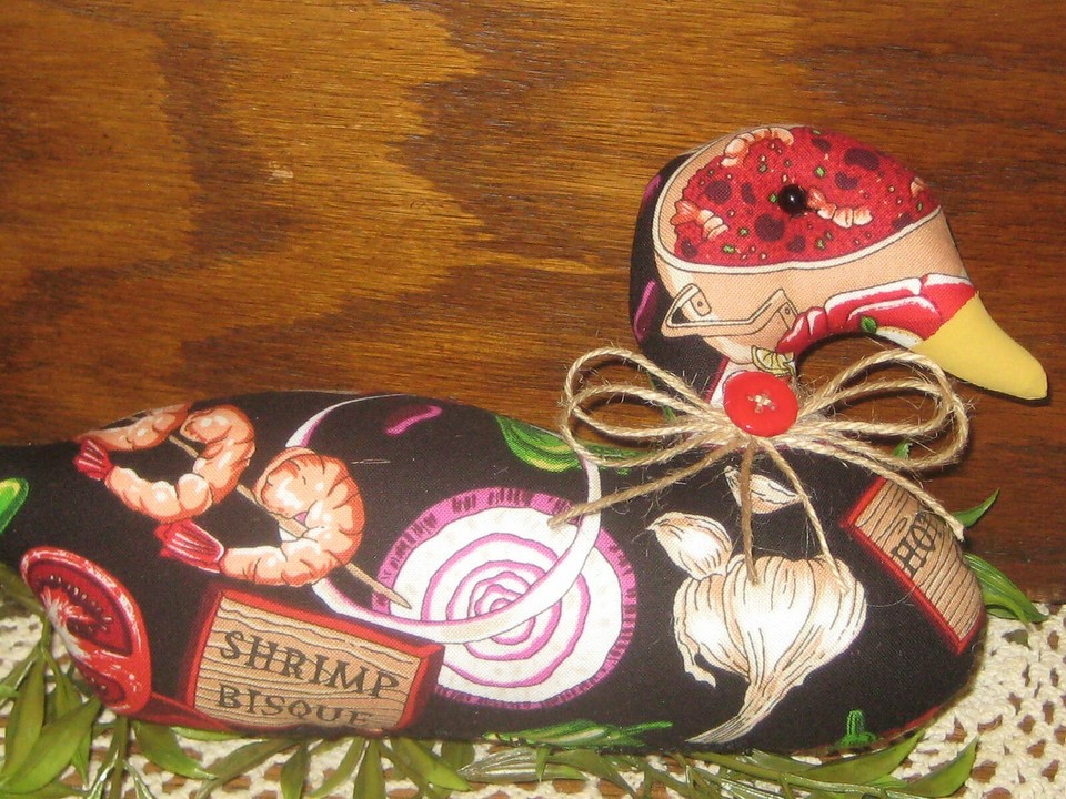 Kitchen Decor 3 Cajun Cooking Fabric Ducks Centerpiece Wreath Accents ...