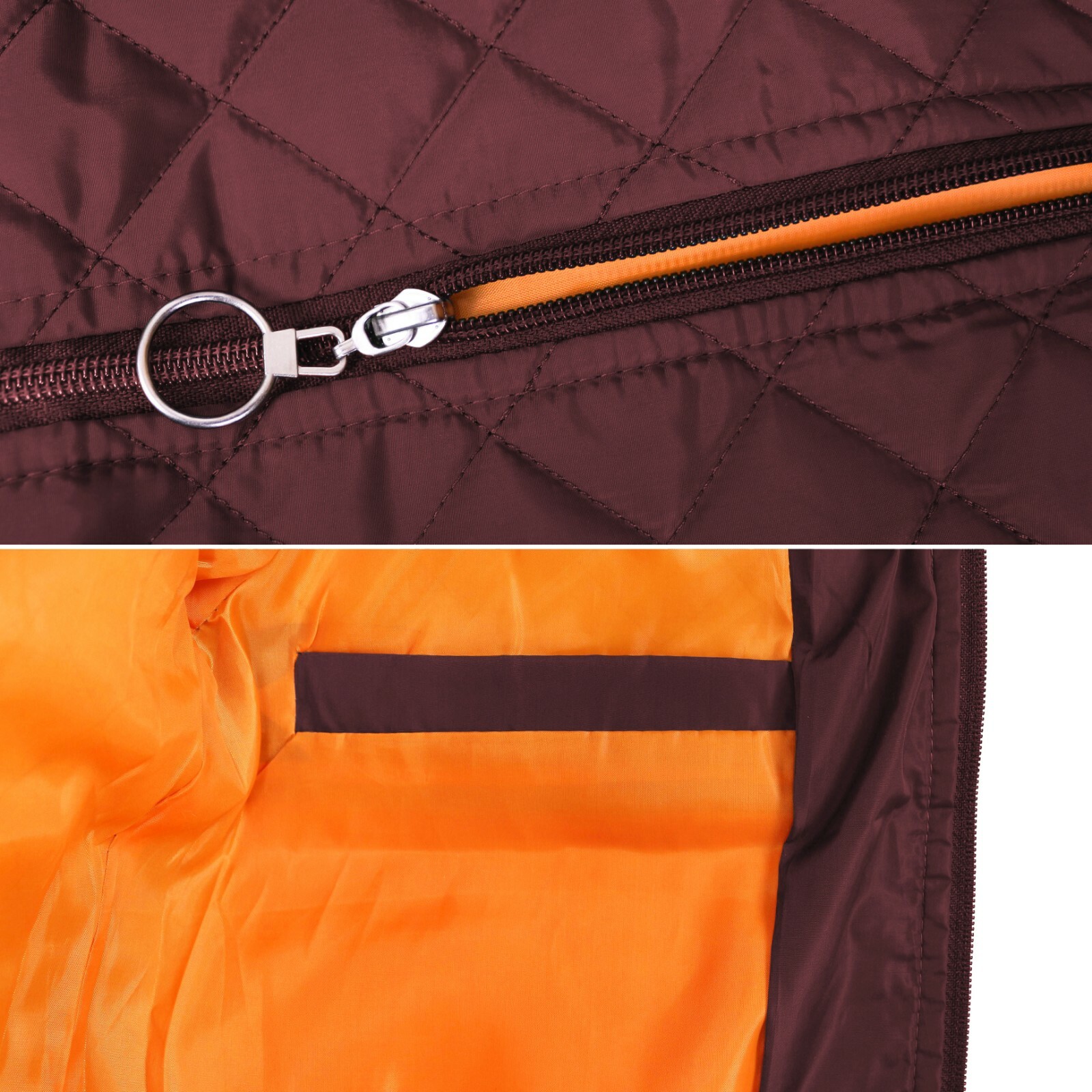 Men's Lightweight Slim Fit Ring Zipper Quilted Flight Bomber Jacket ...