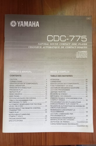Yamaha CDC-775 Original manual | eBay