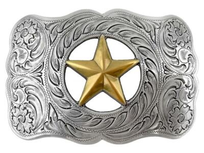 Western Texas Gold Star Western Ranger Belt Buckle | eBay