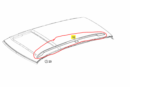 MERCEDES ROOF RACK LEFT PN 156-890-03-93 156 890 03 93 1568900390 | eBay