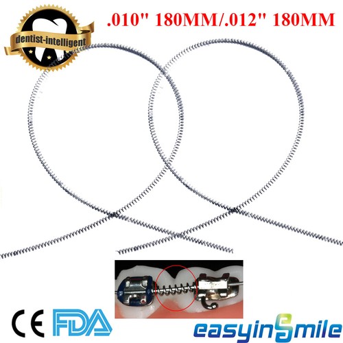EASYISMLE 2Pcs Dental Orthodontic NITI Open Coil Spring .010"/.012 ...