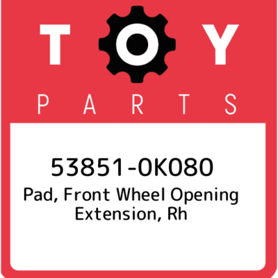 53851-0K080 Toyota Pad, front wheel opening extension, rh 538510K080 ...